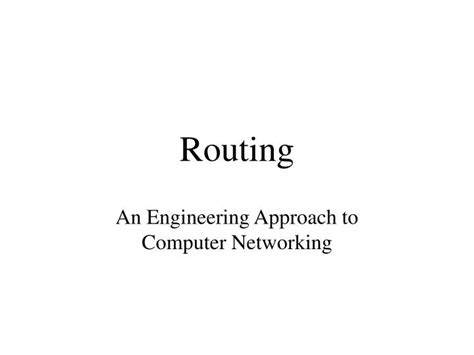Ppt Routing Powerpoint Presentation Free Download Id363837