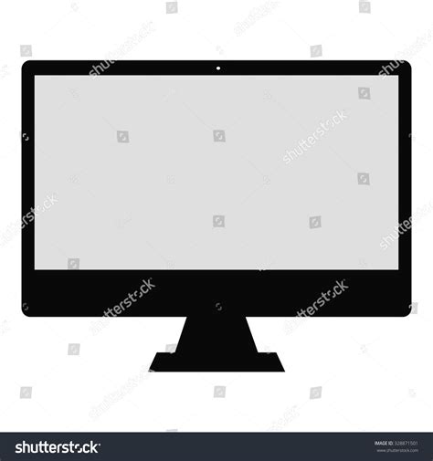 Realistic Computer Monitor Isolated On White Stock Vector Royalty Free 328871501