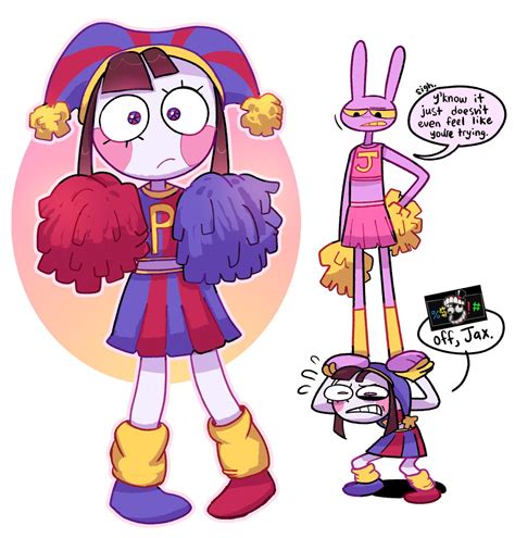 「pom Poms For Pomni ️💙💛 Tadc Tadcfanart Theamazingdigi」jellyの漫画