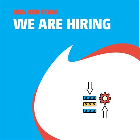 Join Our Team Busienss Company Network Setting We Are Hiring Poster Callout Design Vector