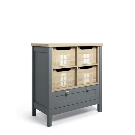 Mamas Papas Mamas Papas Harwell Storage Unit Grey Natural Cots