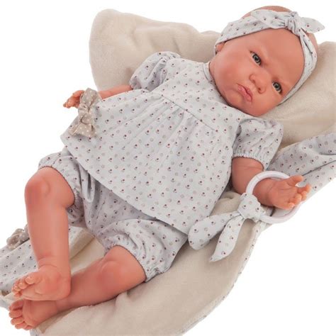 Muñeca Antonio Juan 52 cm Mi primer Reborn Berta con mordedor de