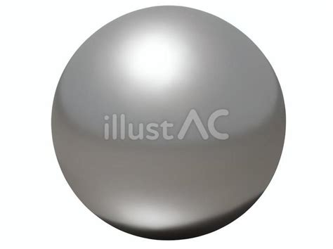 リアルな銀色の金属の球体の3dcgイラスト No 23236160｜無料イラスト・フリー素材なら「イラストac」