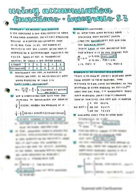 SOLUTION Using Accumulation Functions And Integration Studypool