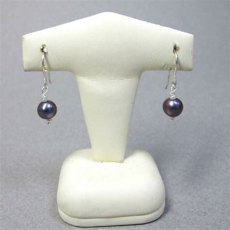 Black And White Fresh Water Pearls Earrings