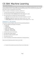 CS584 Machine Learning Assignment 4 Docx CS 584 Machine Learning