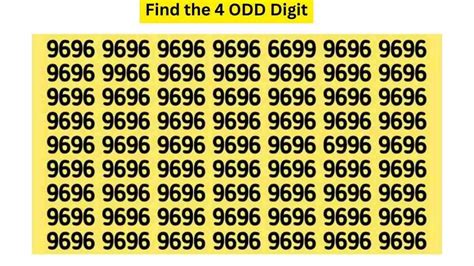 Minute Brain Teaser Can You Find All The Odd Digits Hidden Among