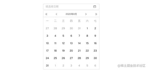 「react系列」之手写多选日期组件壹·多选日期组件之[日期多选]首先我们先要确定自己的展示效果点击日历icon日历组件 掘金