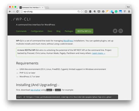 Installing WP CLI With MAMP Tom McFarlin