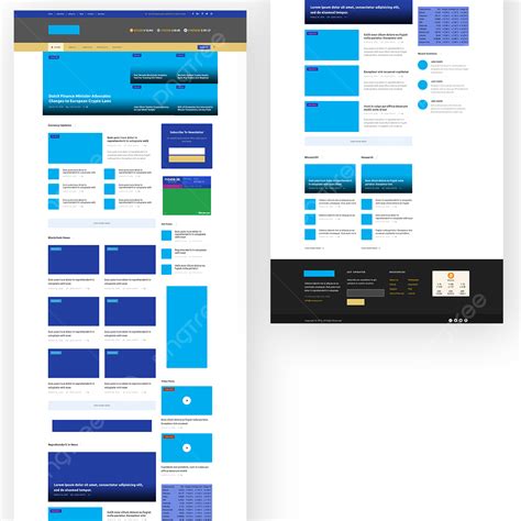 Modelo De Wireframe De Site Psd
