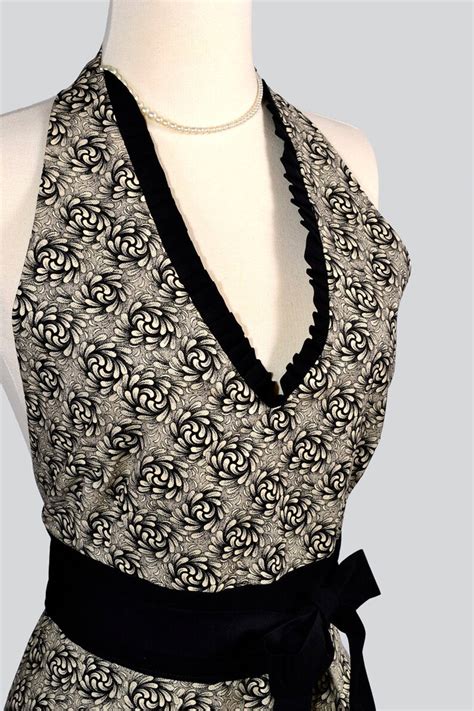 Halter Womens Apron Cute Handmade Full Bib Kitchen Halter Etsy
