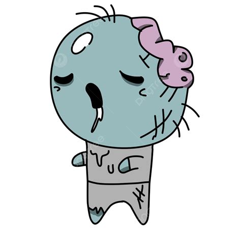 Caricatura De Personaje Zombie Para Halloween Png Halloween Zombi