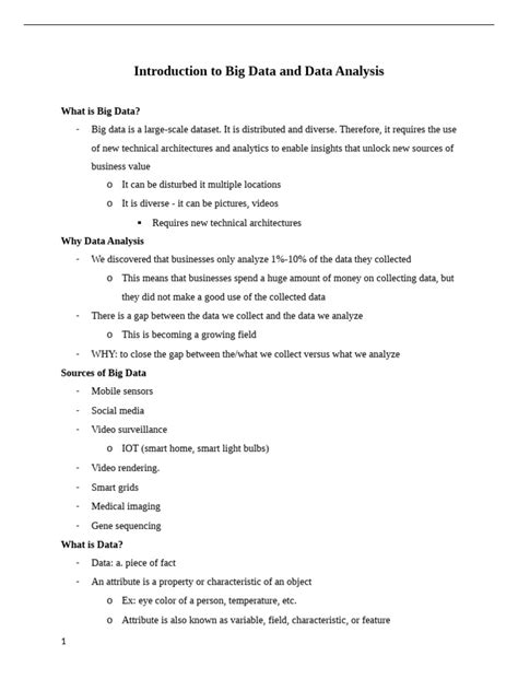 introduction to big data and data analysis docx pdf big data data