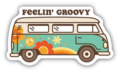 Stickers Northwest Hippy Van Feelin Groovy Sticker Kitchen Store