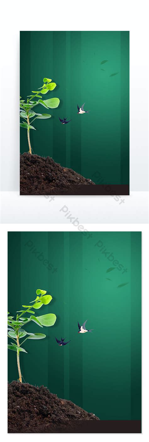 Green Protection Environment Planting Trees And Saplings Background Backgrounds PSD Free