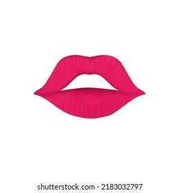 Slightly Parted Lips Illustration On White Stock Illustration Shutterstock