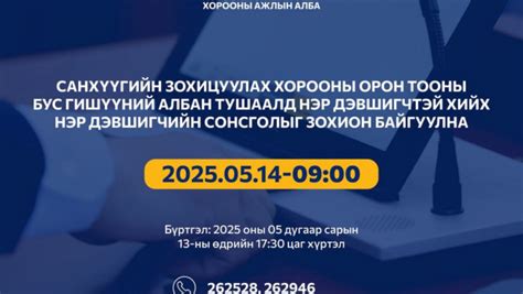 Санхүүгийн зохицуулах хорооны орон тооны бус гишүүний албан тушаалд нэр дэвшигчтэй хийх нэр