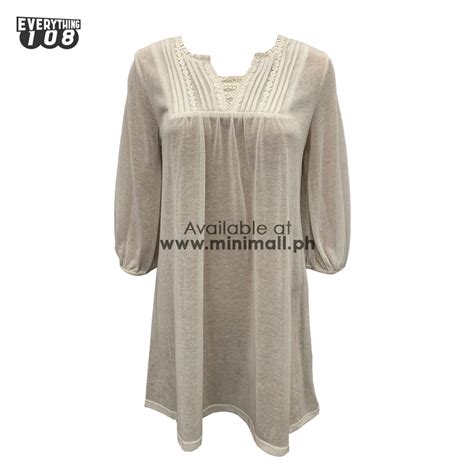 Plain White Long Sleeves Dress Mini Mall Ph Store