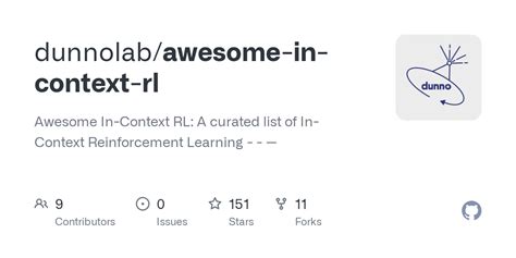 Github Dunnolab Awesome In Context Rl Awesome In Context Rl A Curated List Of In Context