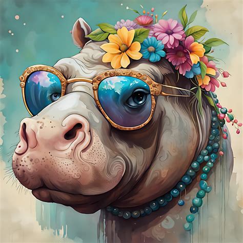 Download Ai Generated Hippo Hippopotamus Royalty Free Stock