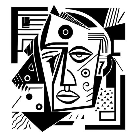 Premium Photo A Black And White Drawing Of A Man With A Hat Woman