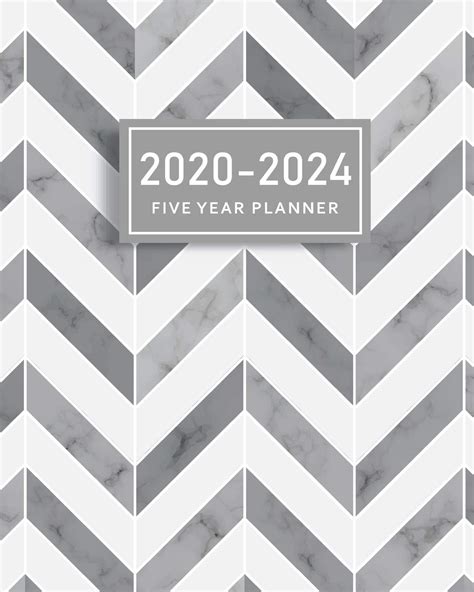 Buy 2020 2024 Five Year Planner Marbel Cover 60 Months 5 Year Planner