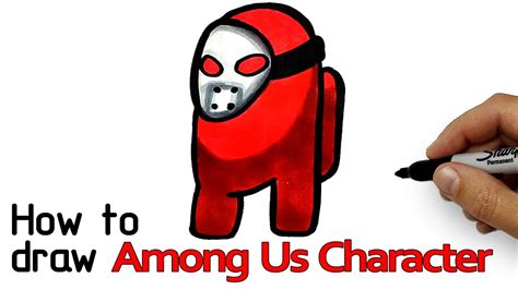 How To Draw Among Us Character Very Easy YouTube