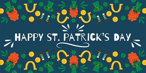 Leprechaun 머리 마스크 클로버 동전 말굽 그놈 모자 앙 신발 성 패트릭의 날을위한 배너 인사말 또는 엽서 축제 초대장