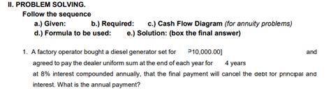 Solved Ii Problem Solving Follow The Sequence A Given