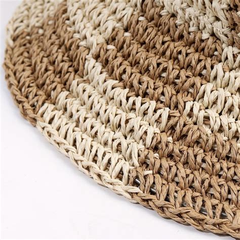 Checkered Pattern Sun Protection Straw Hat