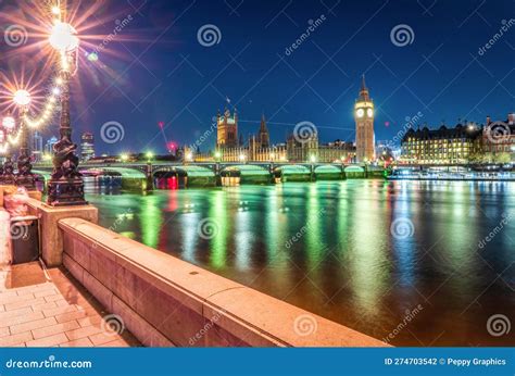 Big Ben At Night In United Kingdom Stock Photo Image Of Palace Dusk