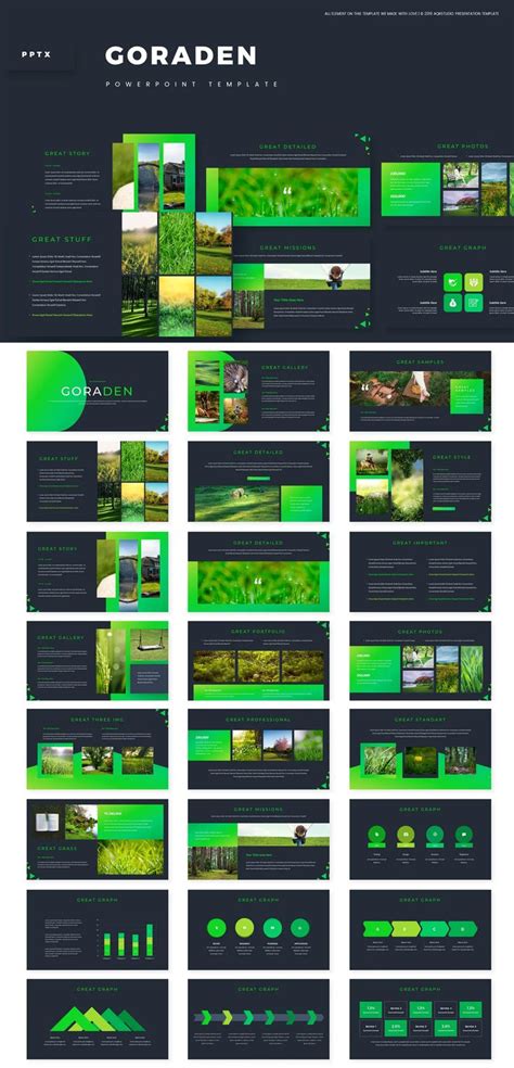 Green Powerpoint Presentation Template Presentation Slides Templates