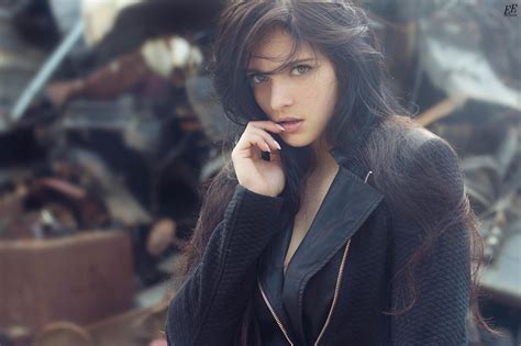 Women Model Brunette Brown Eyes Long Hair Eric Elger Hd Wallpapers
