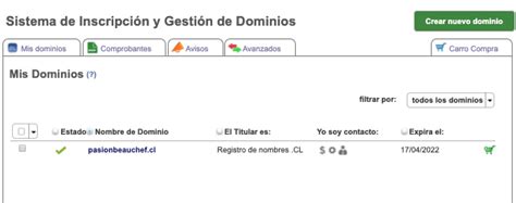 Redireccionamiento Web Nic Chile