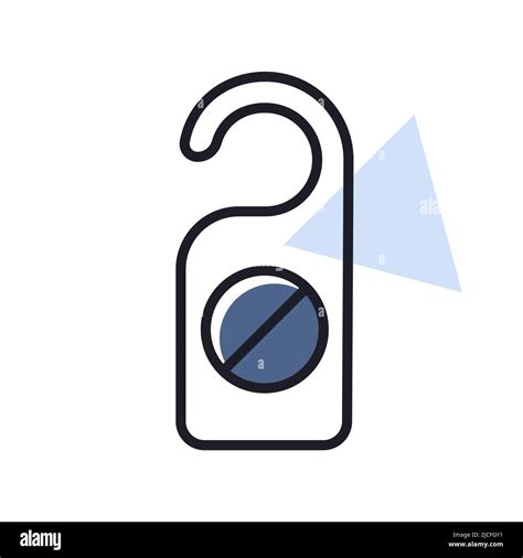 Do Not Disturb Sign Vector Isolated Icon Red Hotel Door Warning
