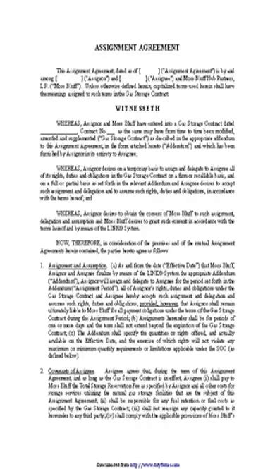 Assignment Agreement Pdfsimpli