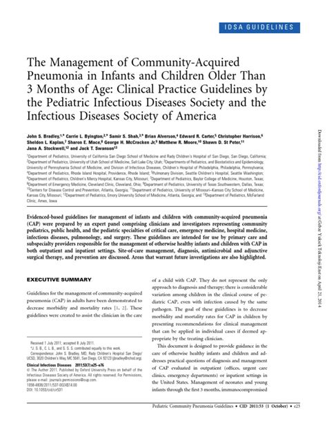 Evidence Based Guidelines For The Management Of Community Acquired