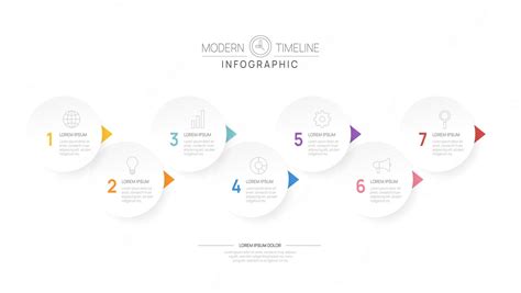 Modèle De Diagramme De Chronologie Infographique Pour Les Entreprises