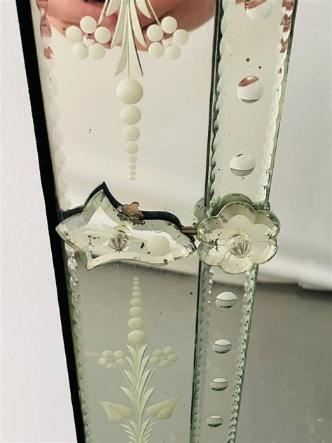 Antique Italian Venetian Etched Glass Mirror At 1stdibs