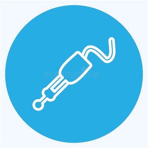 Icon Connector Pin Suitable For Education Symbol Blue Eyes Style Simple Design Editable