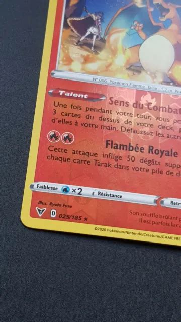 DRACAUFEU CHARIZARD Carte Pokémon ultra rare vf voltage éclatant EUR