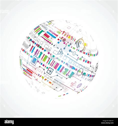 Abstract Technological Background With Various Technological Elements Stock Vector Image Art