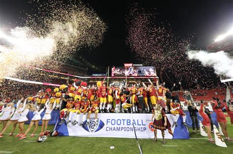 Usc Beats Stanford Claims First Pac 12 Championship Since 2008 Daily