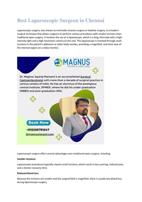 Ppt Best Laparoscopic Surgeon In Chennai Powerpoint Presentation