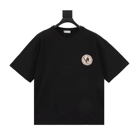 Dior Dior Patch Logo Round Neck Short Sleeve Men Women Same Style