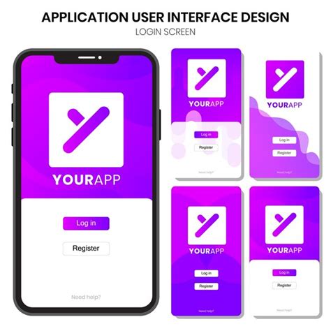 Premium Vector Login And Registration Display Mobile User Interface