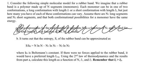 1 Consider The Following Simple Molecular Model For
