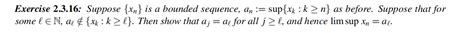 Solved Exercise 2316 Suppose Xn Is A Bounded Sequence