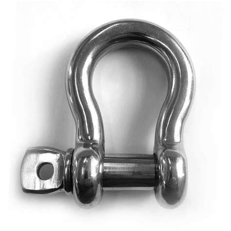 Screw Pin Stainless Steel Bow Shackle For Industrial Size 4x3 Inch