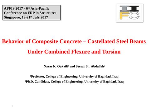 Pdf Behavior Of Composite Concrete Castellated Steel Beams Under Combined Flexure And Torsion